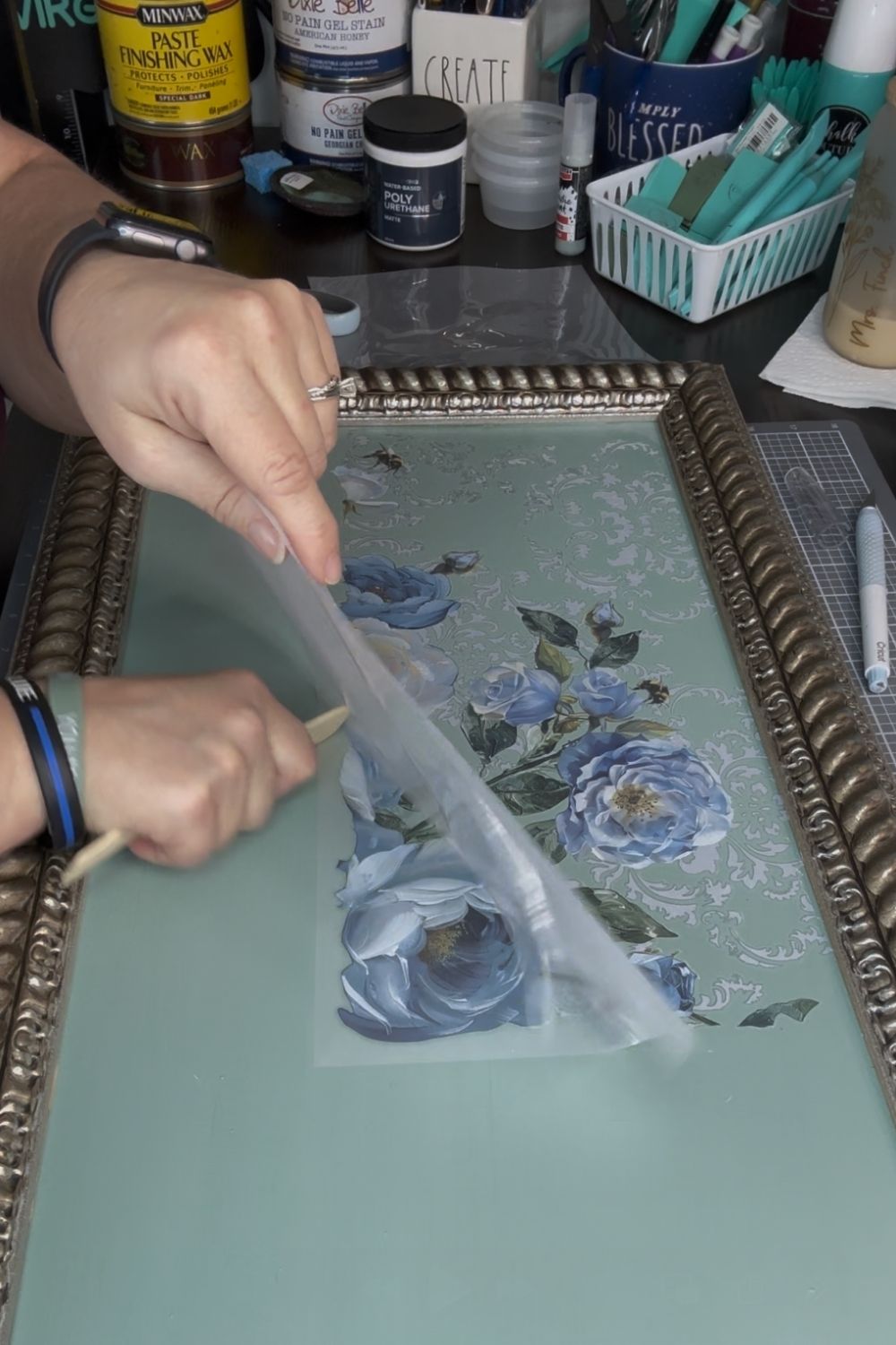 Thrifted Frame DIY | $3 Thrift Flip with Rub-On Transfers ...